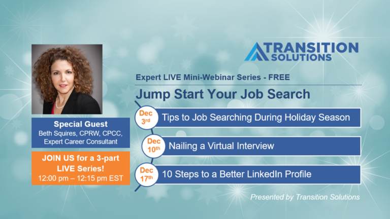 Jump start your career search: 3-part FREE live mini-webinar series in ...